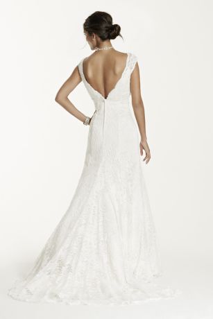 Cap Sleeve Lace Plus Size Ball Gown Wedding Dress Davids Bridal