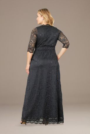 Plus Size Maria Lace A-Line Dress with Pockets | David's Bridal