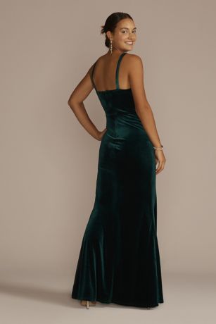Sweetheart Velvet Tank Sheath Dress with Slit | David's Bridal