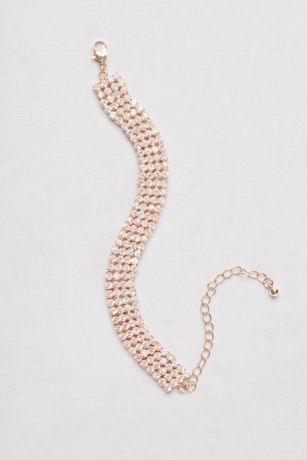 Rhinestone Four-Row Bracelet | David's Bridal