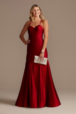 Stretch Satin Sweetheart Trumpet Gown | David's Bridal