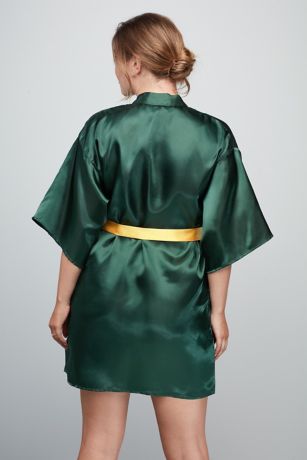 Green Bay Packers Crystal Embellished Satin Robe | David's Bridal