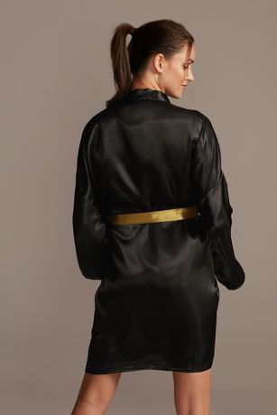 New Orleans Saints Crystal Embellished Satin Robe | David's Bridal