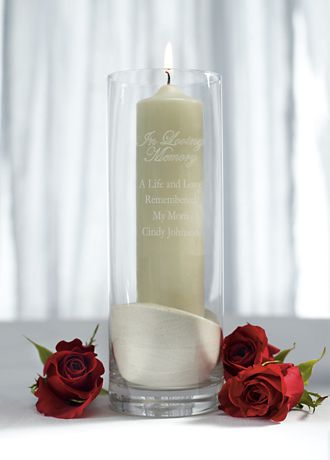 Personalized Memorial Glass Cylinder | David's Bridal