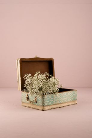 Vintage Inspired Wood Case with Hinged Lid | David's Bridal