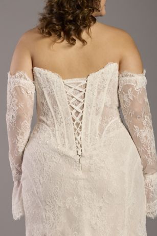 Lace Drop Waist Corset Mermaid Wedding Dress