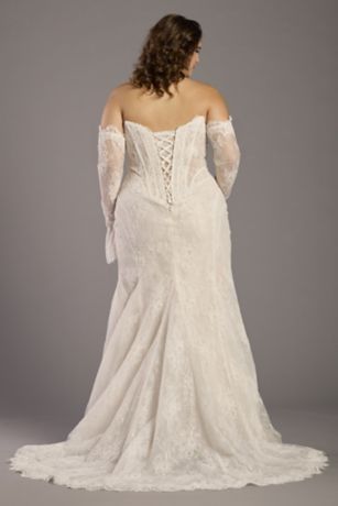 Lace Drop Waist Corset Mermaid Wedding Dress