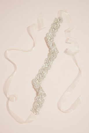 Woven Rhinestone Loops Sash | David's Bridal