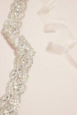 Woven Rhinestone Loops Sash | David's Bridal