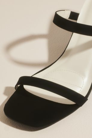 Two-Strap Block Heel Mules | David's Bridal