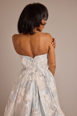 Brocade Strapless Ball Gown Wedding Dress | David's Bridal