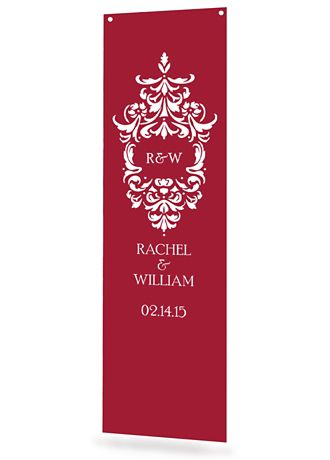 Personalized Damask Monogram Banner | David's Bridal