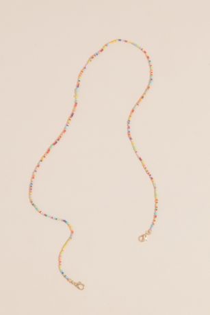 Rainbow Seed Bead Face Mask Chain | David's Bridal
