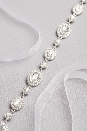Graduated Crystal Medallion Sash | David's Bridal