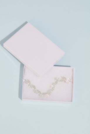 Leafy Crystal Ruffled Garter | David's Bridal