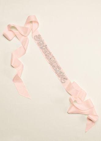 Heavily Beaded Wide Sash | David's Bridal