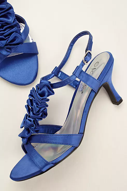 Satin Sandal with Ruffles by Coloriffics. | David's Bridal Satin Sandal with Ruffles by Coloriffics. | David's Bridal