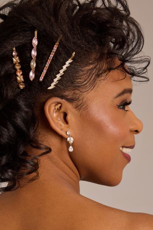 Muted Hues Crystal Bobby Pin Set | David's Bridal
