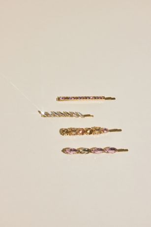 Muted Hues Crystal Bobby Pin Set | David's Bridal
