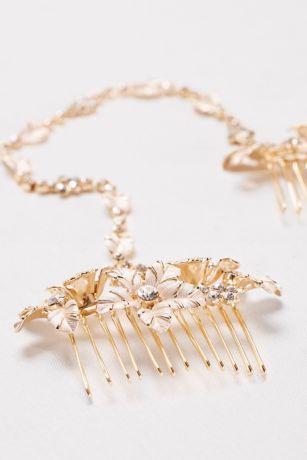 Gilded Floral Hair Swag | David's Bridal