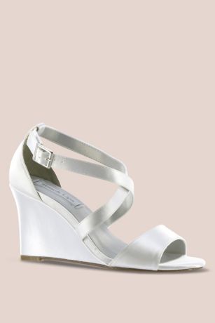 Jenna Dyeable Wedge Sandals | David's Bridal