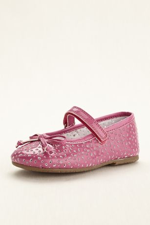 Flower Girl Patent Laser Cut Ballet Flats | David's Bridal
