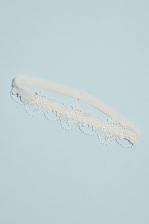 Scalloped Corded Lace Garter | David's Bridal