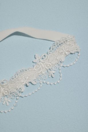 Scalloped Corded Lace Garter | David's Bridal