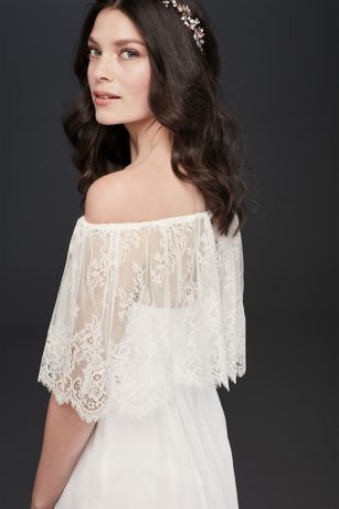 Eyelash Lace Multi-way Topper | David's Bridal