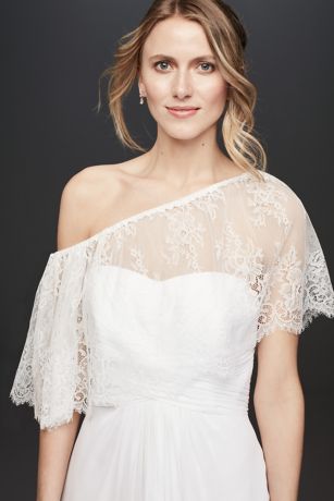 Eyelash Lace Multi-way Topper | David's Bridal