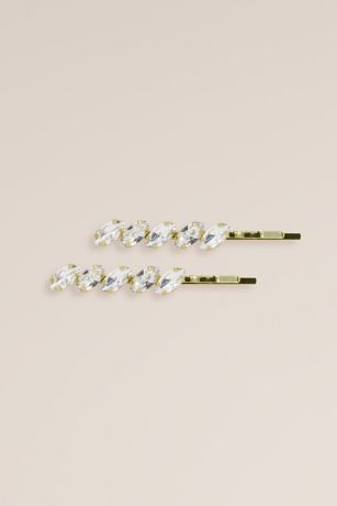 Linear Marquise Swarovski Crystal Bobby Pin Set | David's Bridal
