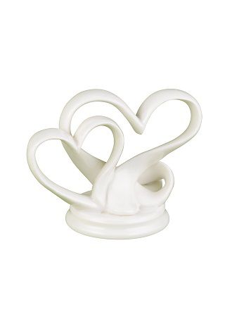 Ivory Double Heart Cake Topper | David's Bridal