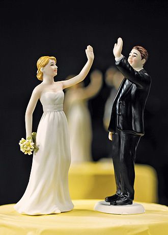 High Five Bride and Groom Figurines | David's Bridal