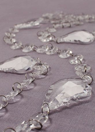 Crystal Garland with Maple Leaf Prisms | David's Bridal