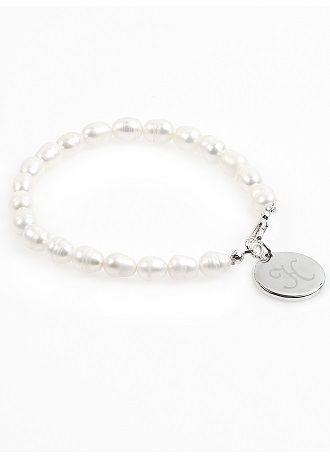 Personalized Simplicity Pearl Bracelet | David's Bridal