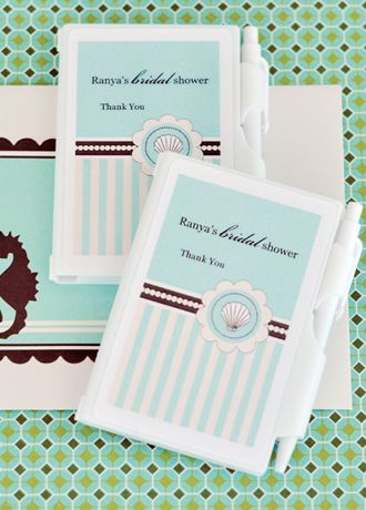 Personalized Notebook Favors Beach Party | David's Bridal