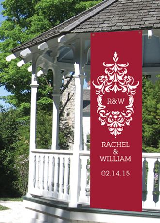 Personalized Damask Monogram Banner | David's Bridal