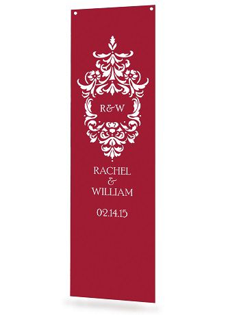 Personalized Damask Monogram Banner | David's Bridal