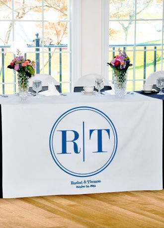 Personalized Circle Monogram Table Runner | David's Bridal