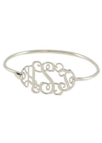 Personalized Filigree Monogram Bangle | David's Bridal
