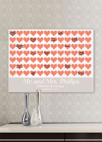 Personalized Love of Hearts Signature Canvas | David's Bridal