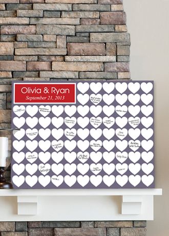 Personalized Heartful Memories Signature Canvas | David's Bridal