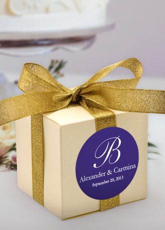 DB Personalized Medium Initial Labels Set of 20 | David's Bridal