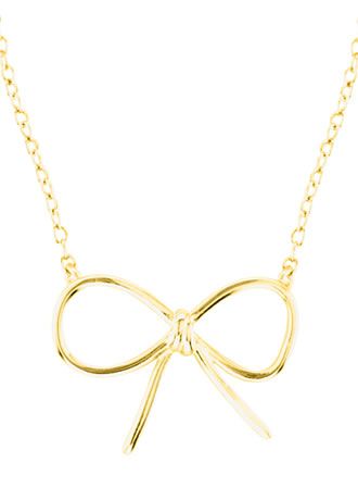 Delicate Bow Necklace | David's Bridal