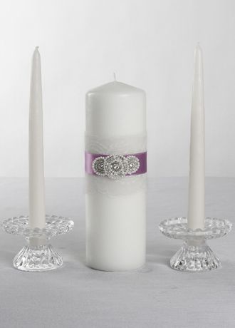 DB Exclusive Pearl Lace Unity Candle Set | David's Bridal