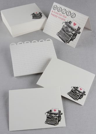 Typewriter Guest Cards | David's Bridal