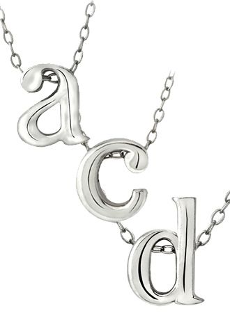 Personalized Lowercase Initial Pendant | David's Bridal