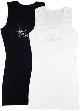 Elegant Script Rhinestone Bride Tank | David's Bridal