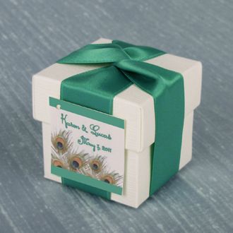 DB Exclusive Personalized Peacock Feather Box Kit | David's Bridal