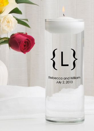 Personalized Floating Monogram Unity Candle | David's Bridal